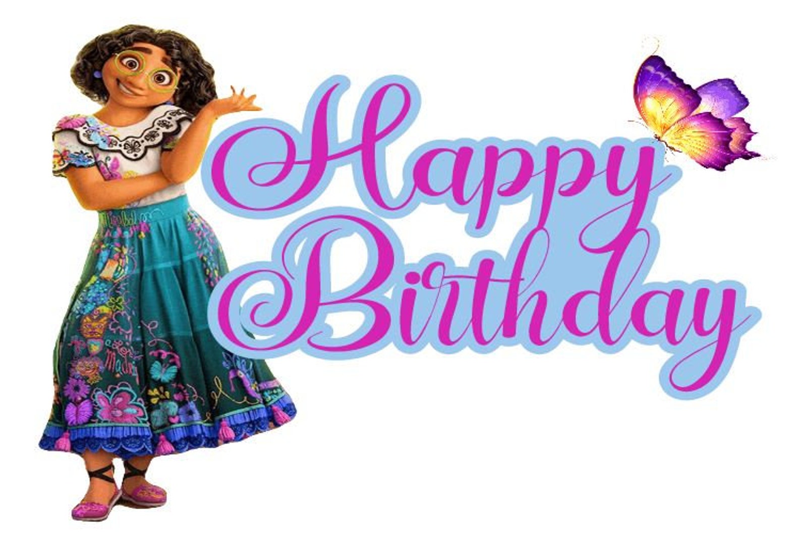 Mirabel Digital Download Encanto Happy Birthday Sign | Etsy UK