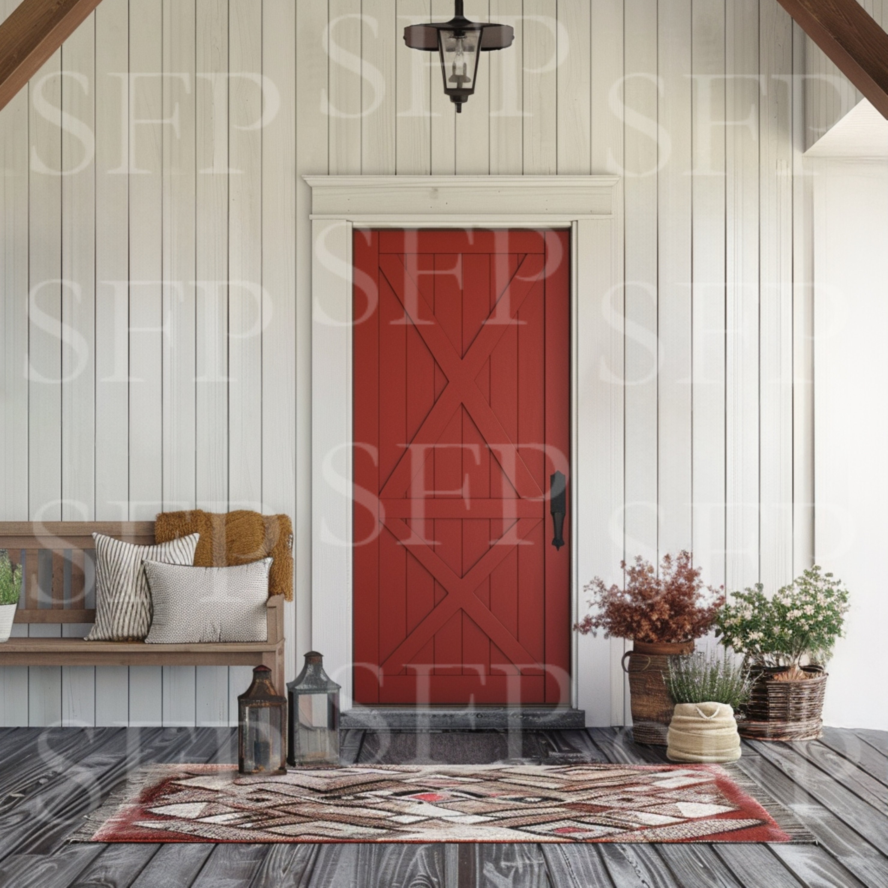 Rustic Farmhouse Exterior Door Art Mockup 417 - Etsy