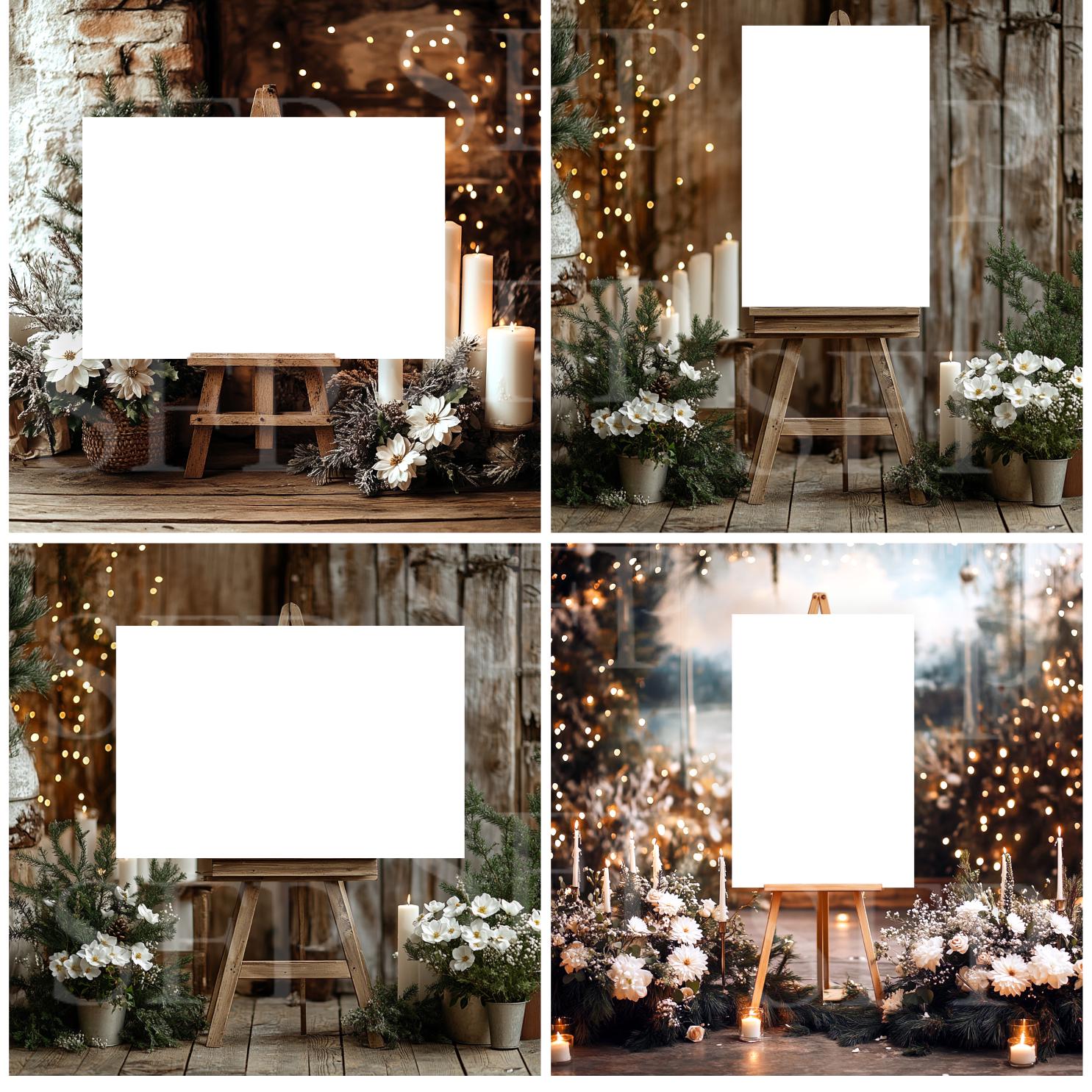 50 Wedding Sign Easel Mockup Package Wedding Stationery Mockup - Etsy