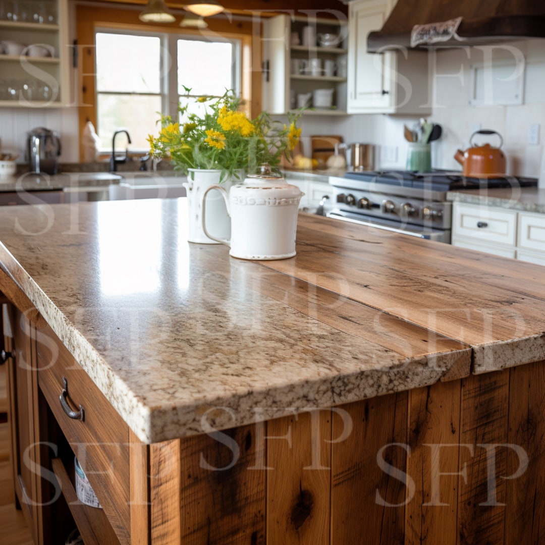 Rustic Farmhouse Kitchen Counter Mockup 225 - Etsy