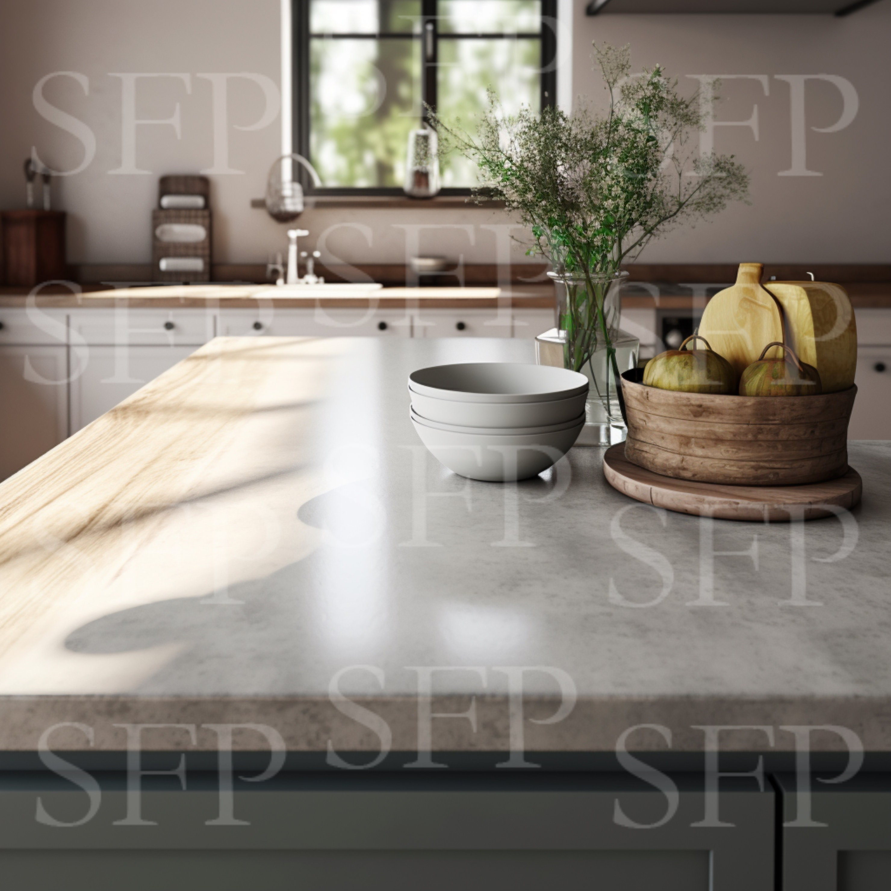 Rustic Farmhouse Kitchen Counter Mockup 222 - Etsy