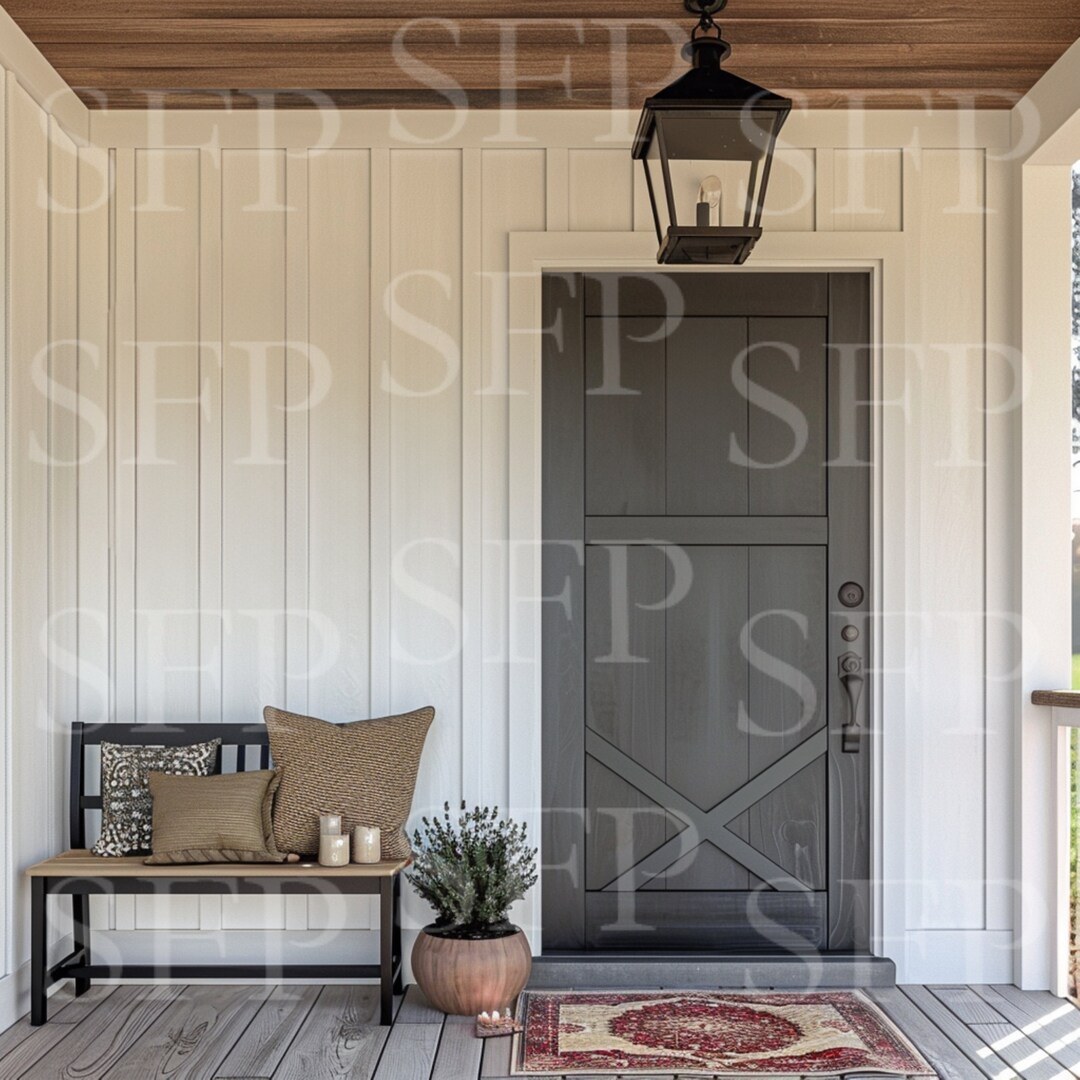 Rustic Farmhouse Exterior Door Art Mockup 419 - Etsy