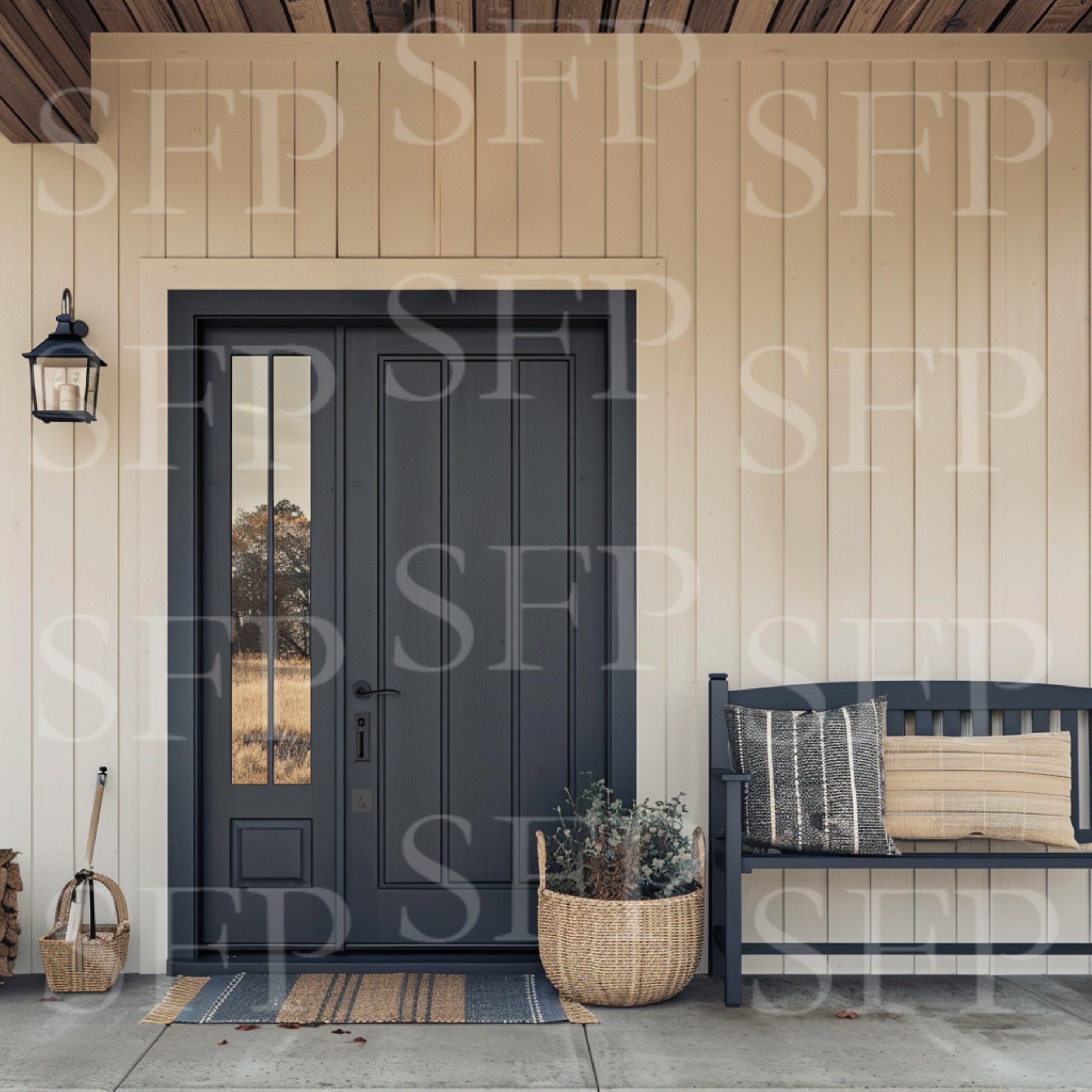 Rustic Farmhouse Exterior Door Art Mockup 412 - Etsy