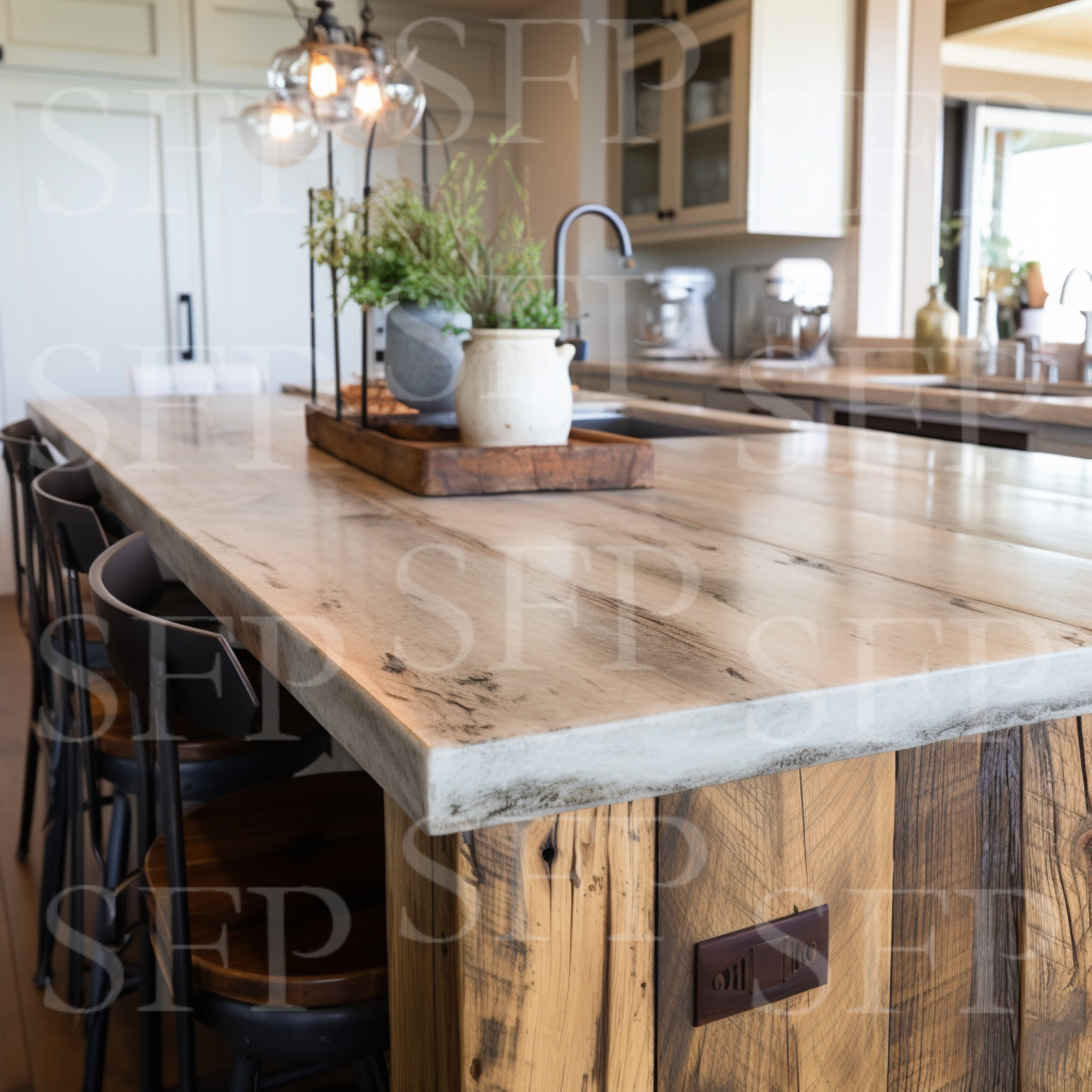 Rustic Farmhouse Kitchen Counter Mockup 223 - Etsy