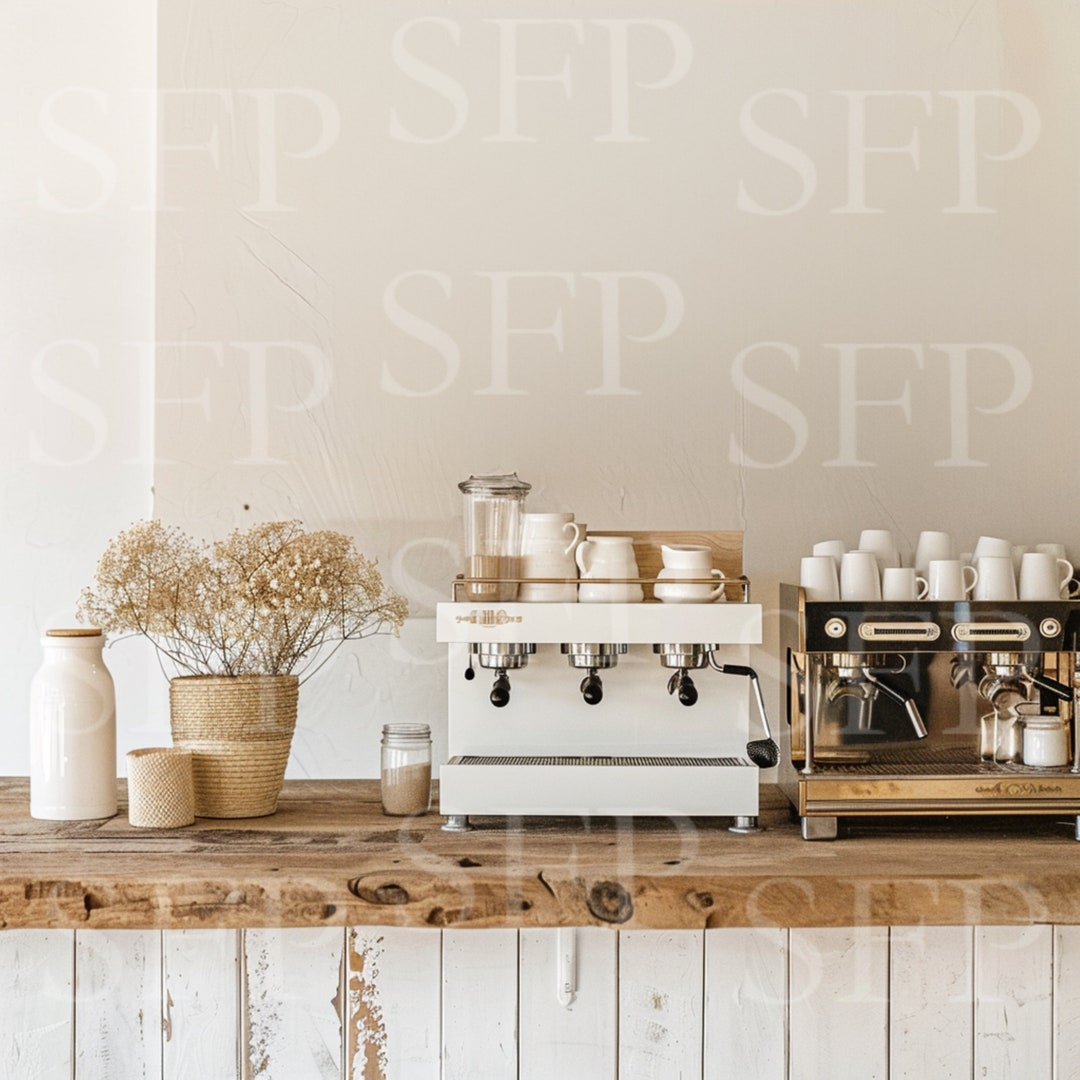Rustic Farmhouse Coffee Bar Mockup 346 - Etsy
