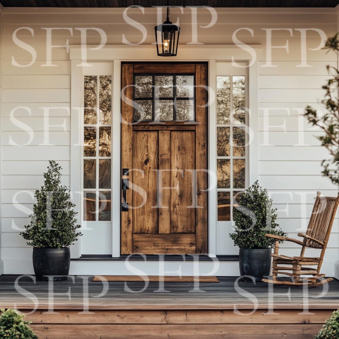 Rustic Farmhouse Exterior Door Art Mockup 438 - Etsy