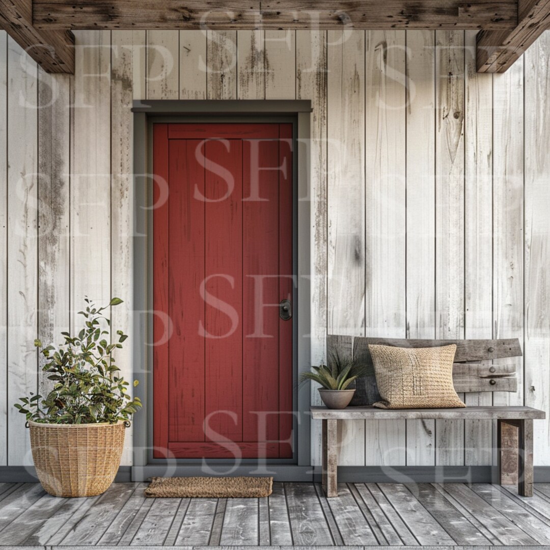 Rustic Farmhouse Exterior Door Art Mockup 268 - Etsy