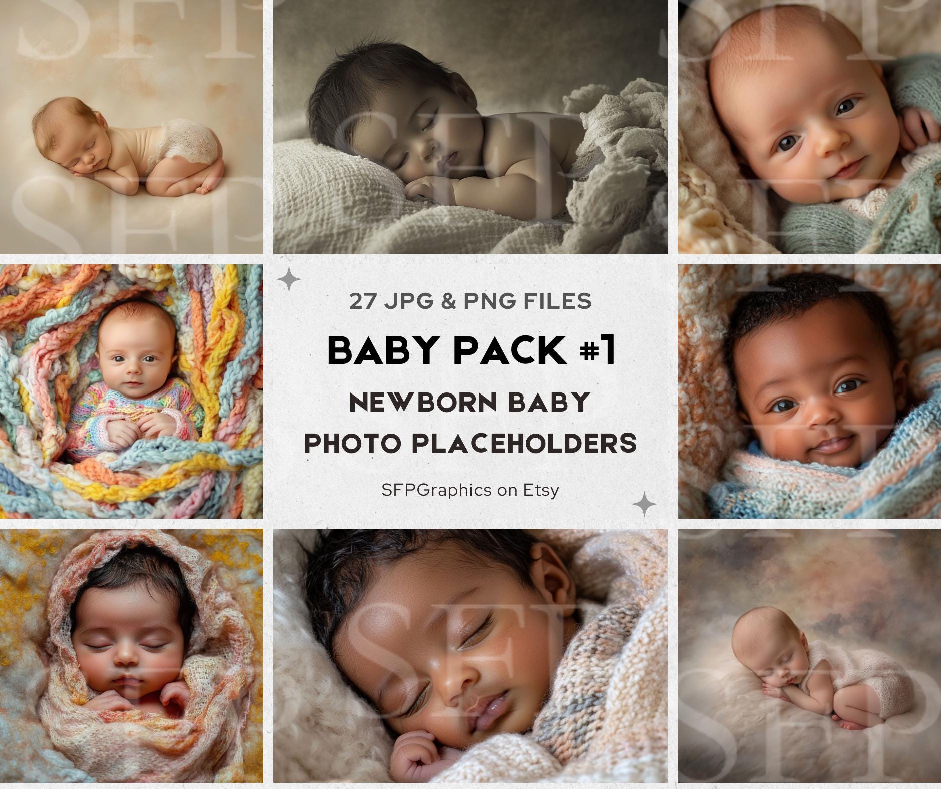 License Free Photo Image Placeholders - Newborn Baby Package 1 - Etsy