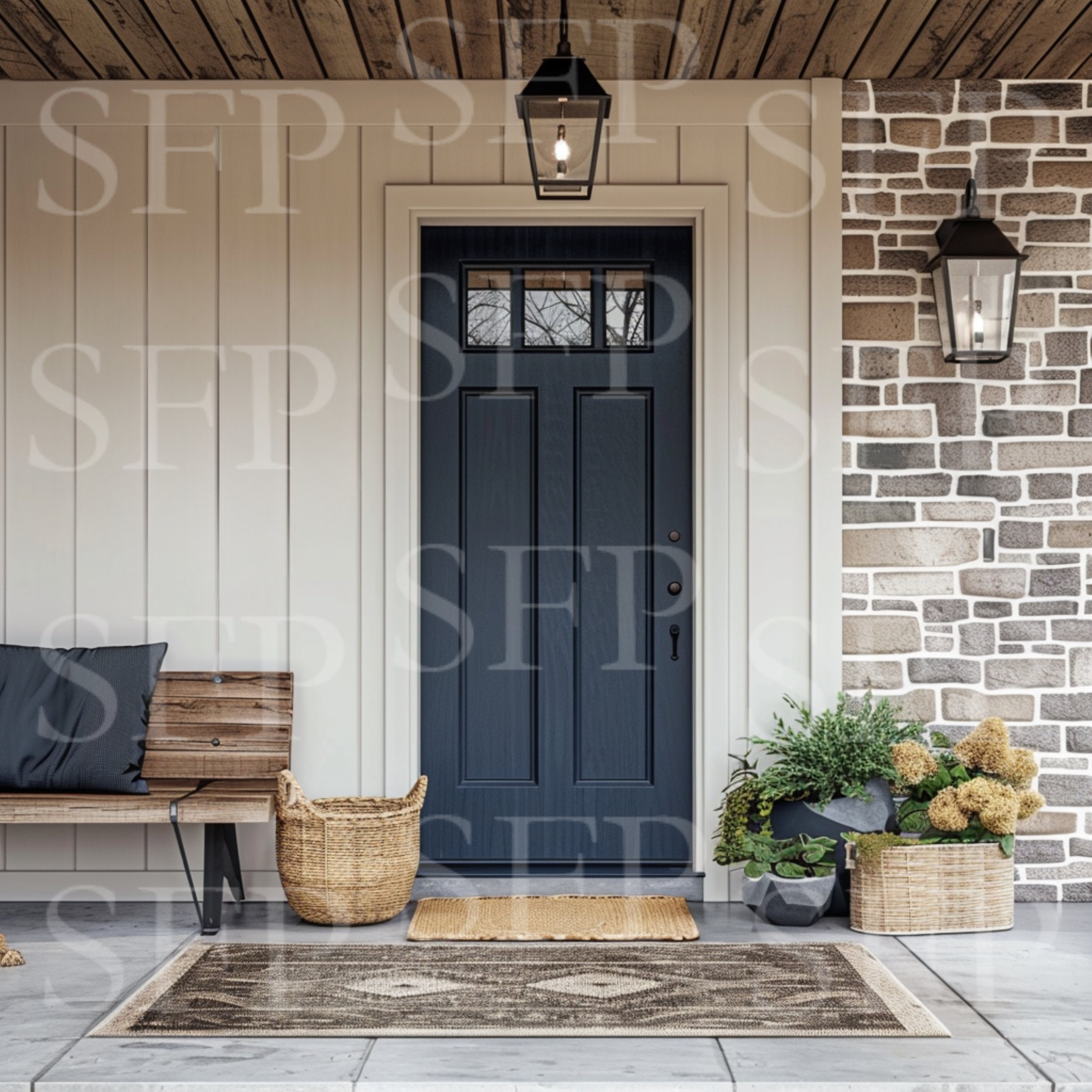 Rustic Farmhouse Exterior Door Art Mockup 421 - Etsy
