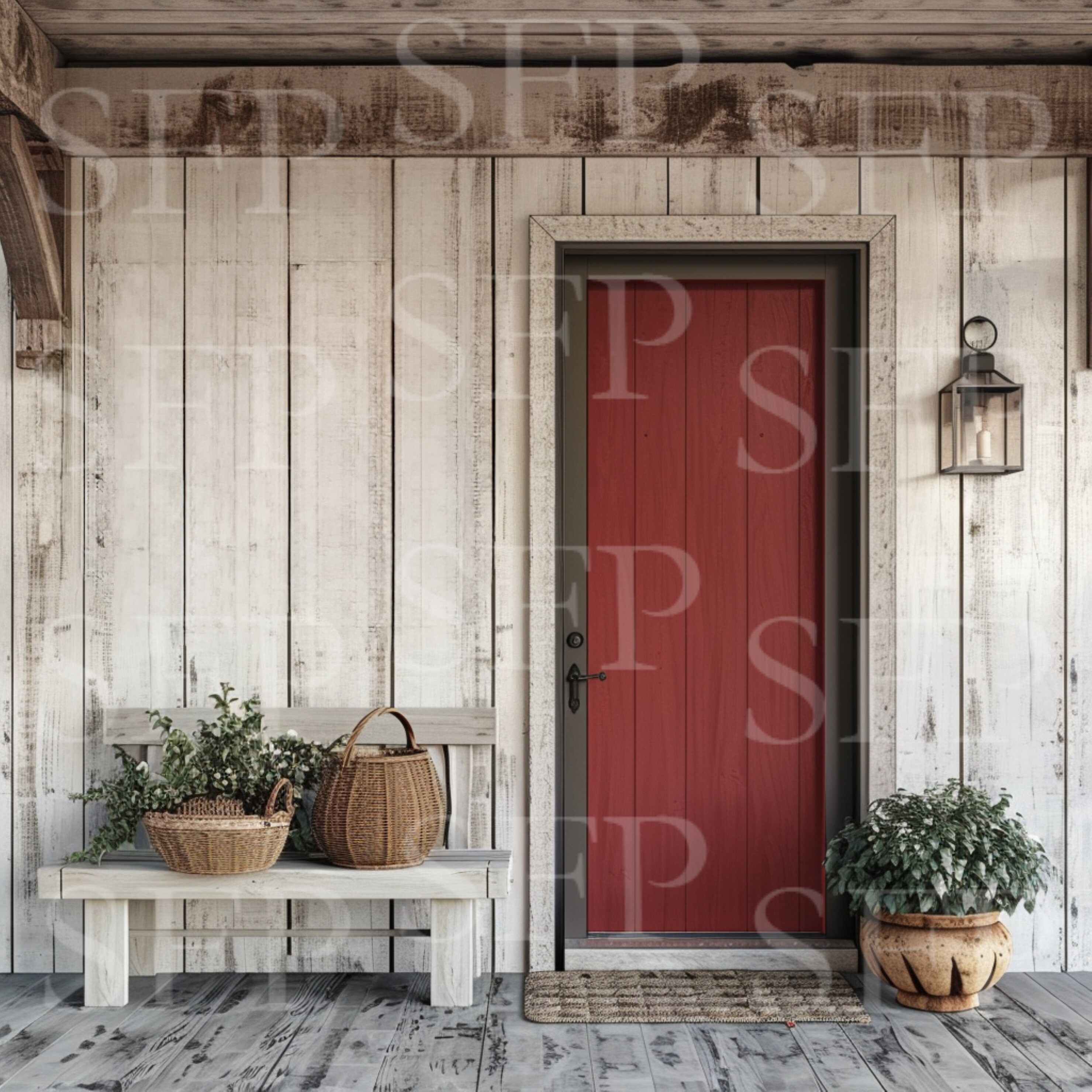 Rustic Farmhouse Exterior Door Art Mockup 269 - Etsy