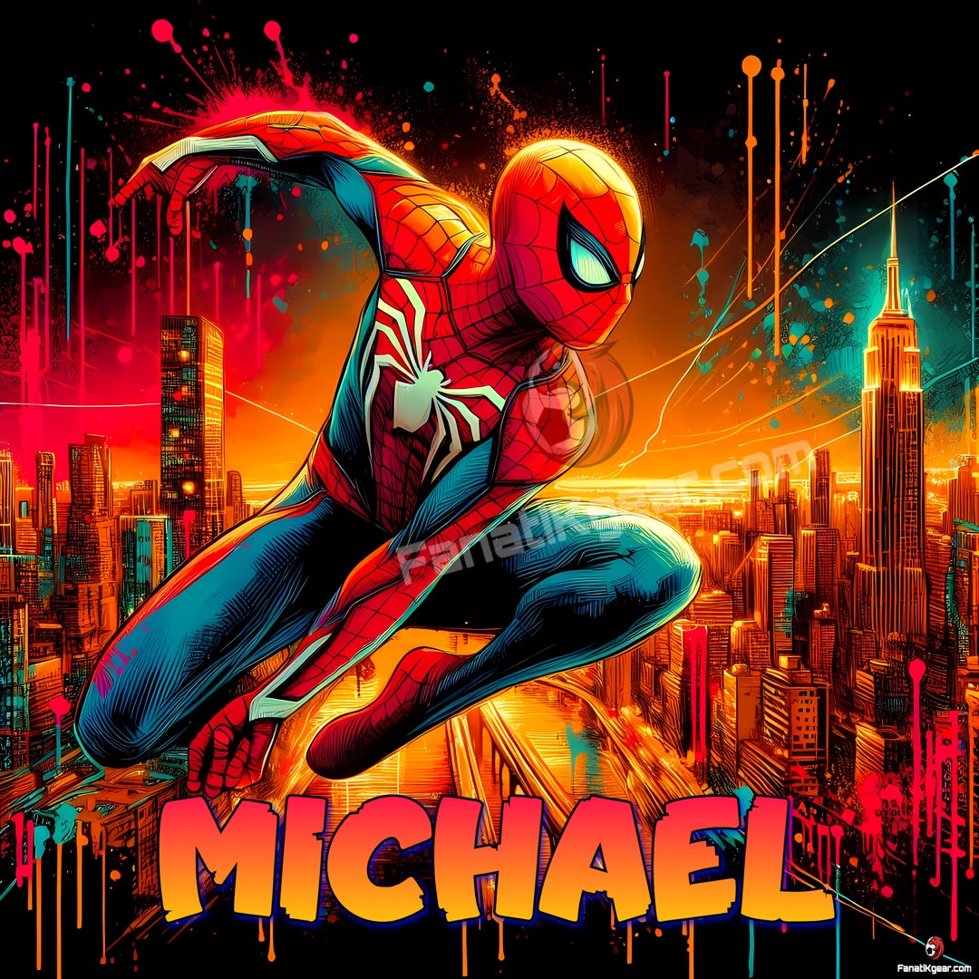 Customized Spiderman Poster, Kids Birthday Gift, Personalized Kids Gift ...