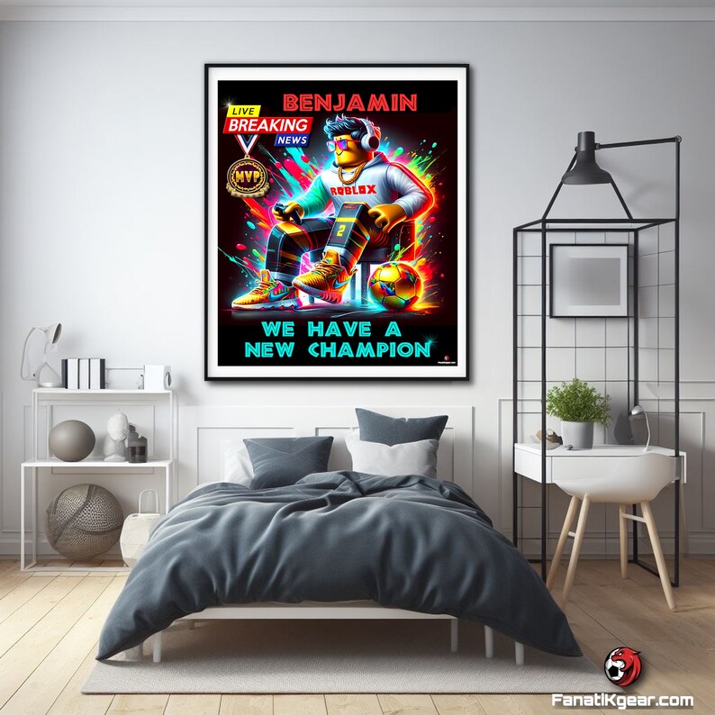 Customized Roblox Poster, Roblox Print, Personalized Roblox Print ...