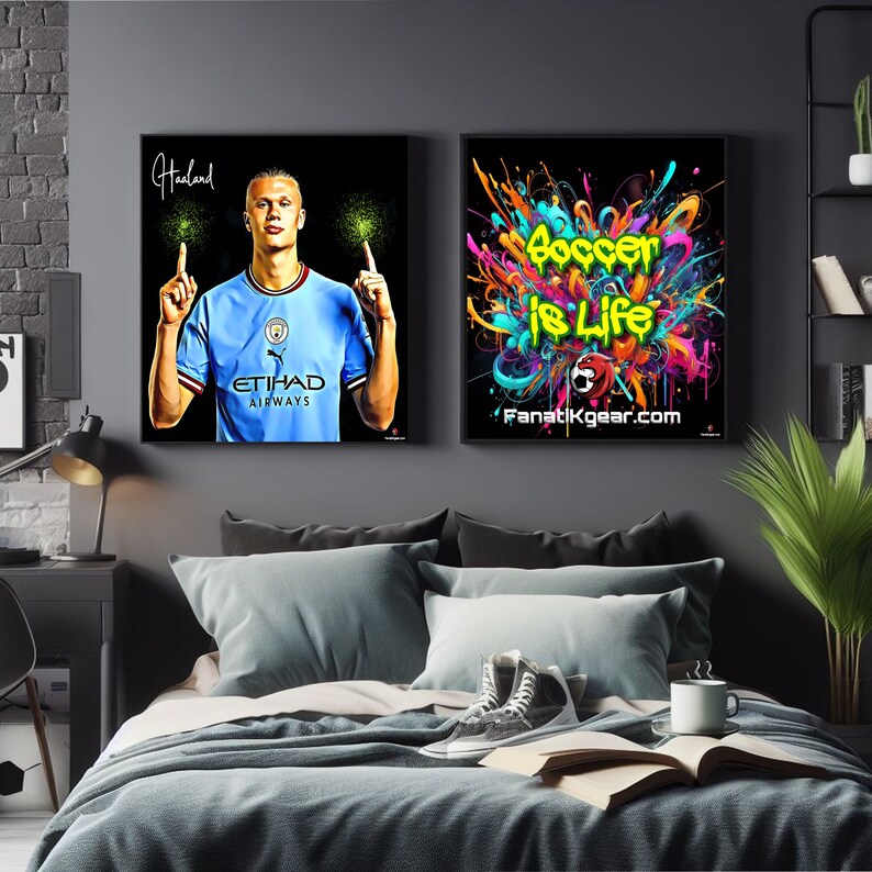 Erling Haaland Print, Printable Haaland Poster, Norway Soccer, Haaland ...