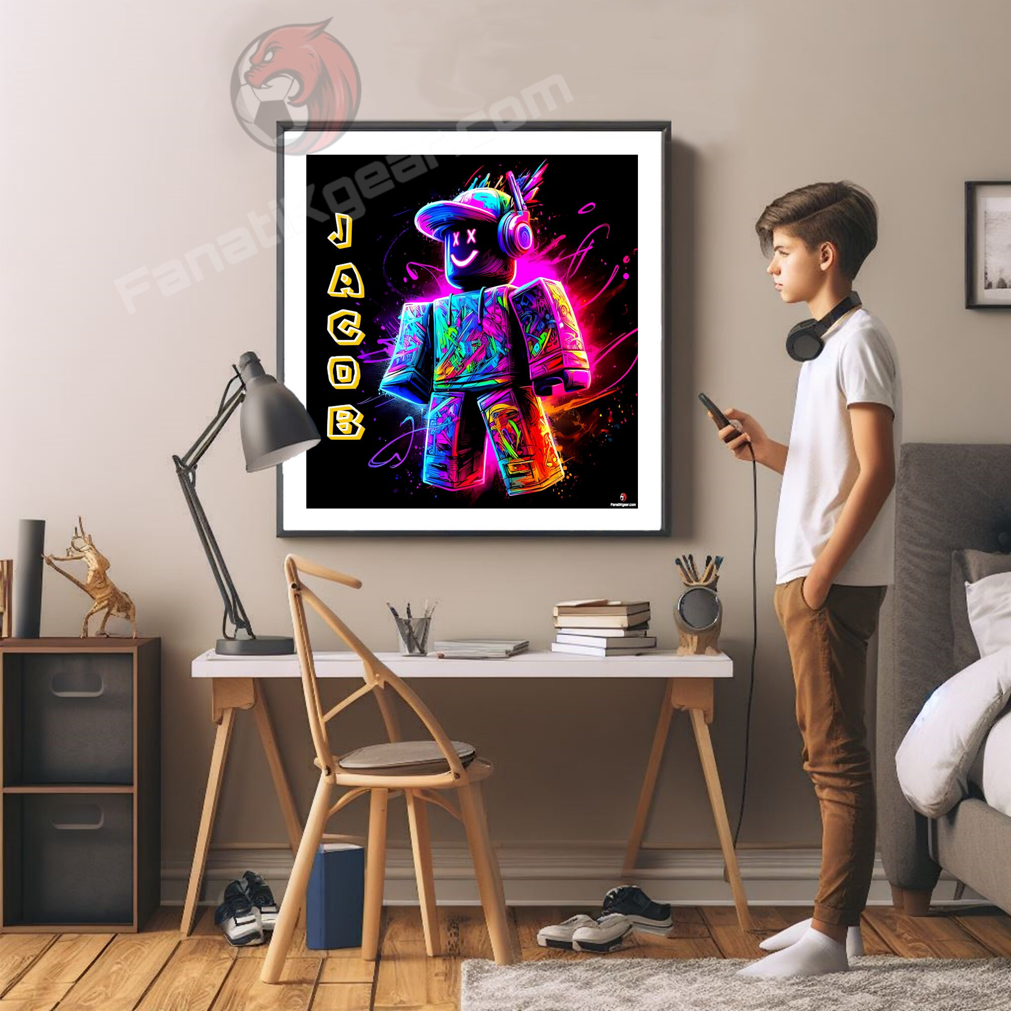 Customized Roblox Poster, Roblox Print, Personalized Roblox Print ...