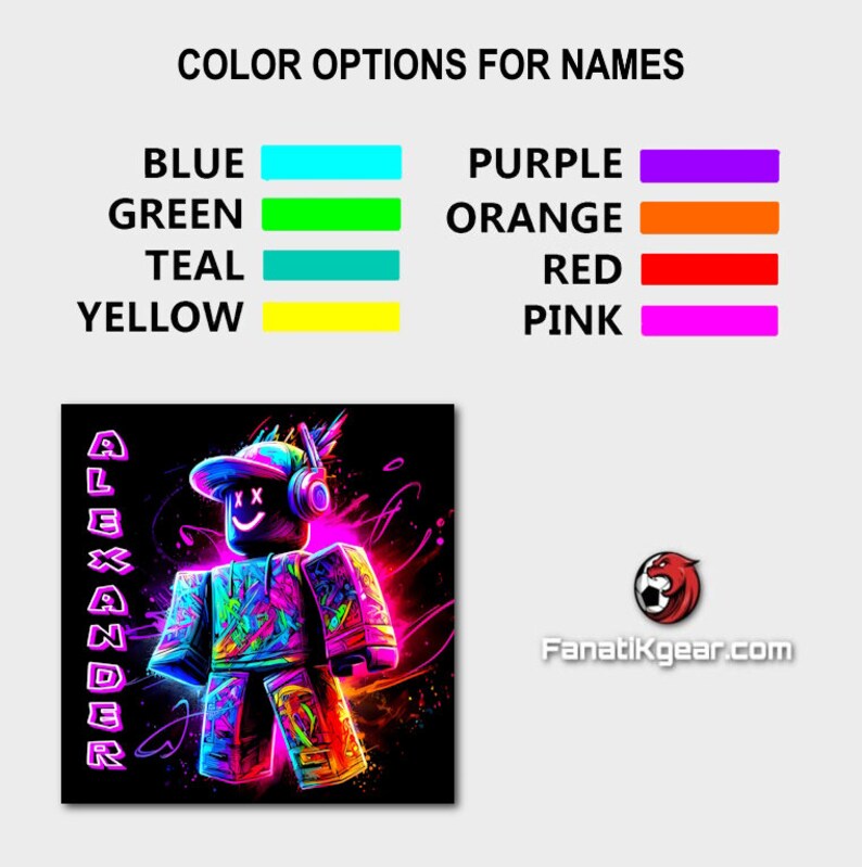 Customized Roblox Poster, Roblox Print, Personalized Roblox Print ...