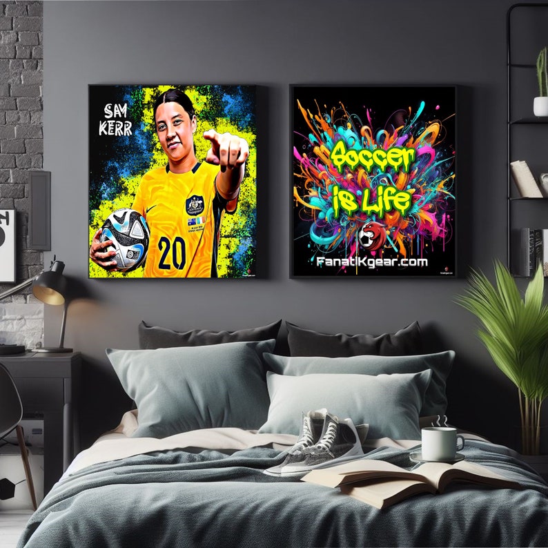 Sam Kerr Poster, the Matildas, Sam Kerr Art, Sam Kerr Digital Print ...