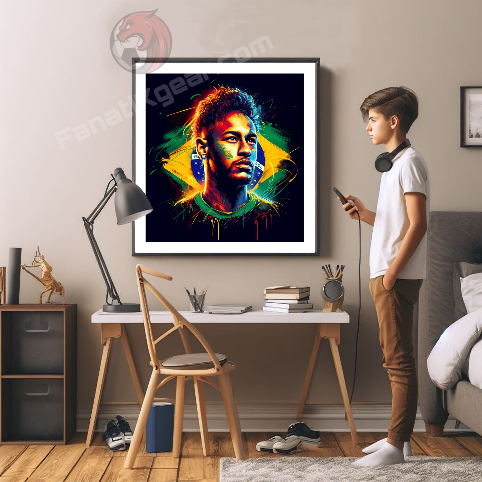Neymar Print, Printable Neymar Poster, Neymar Printable, Neymar Jr ...