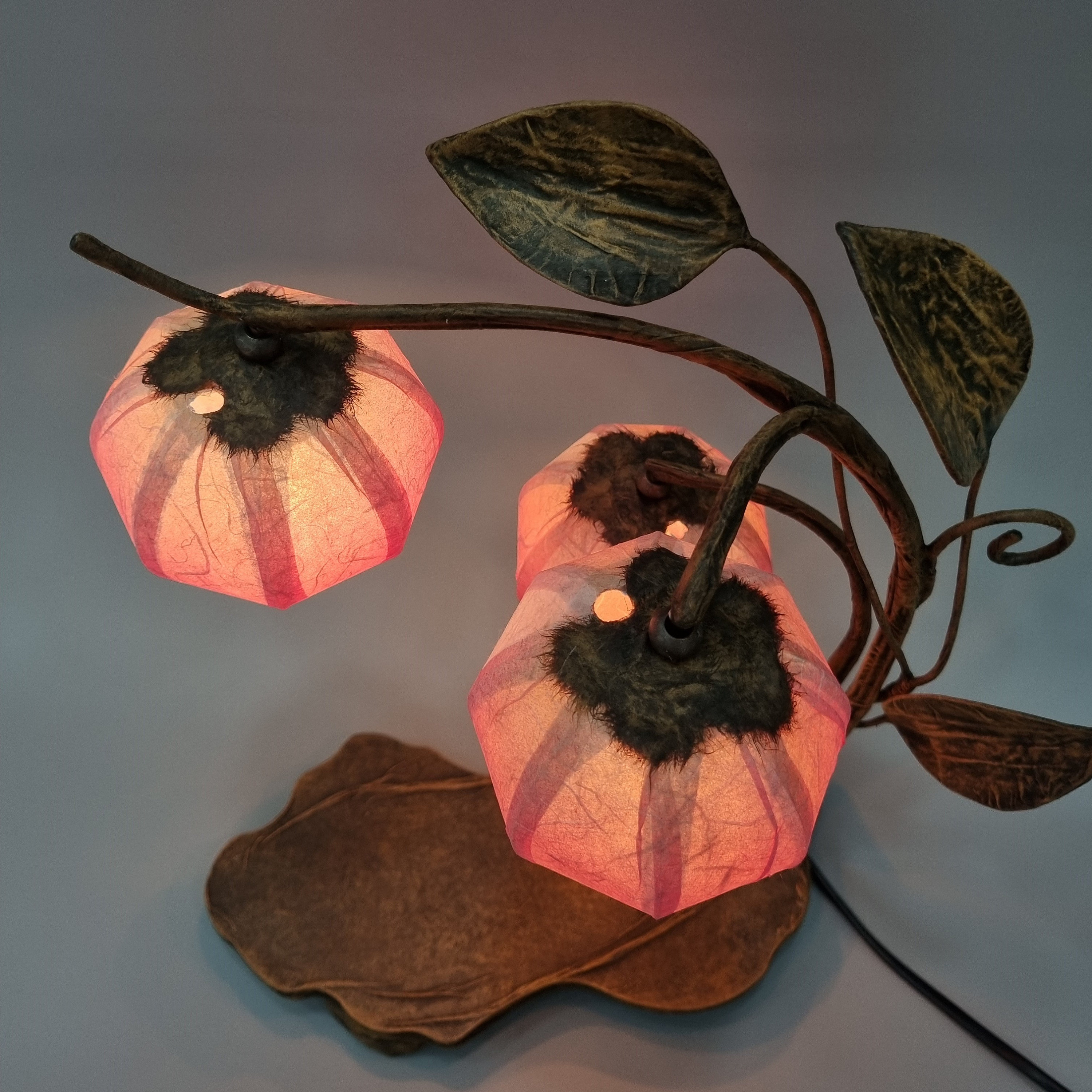 Handmade Flower Lamp Korean Mulberry Paper hanji Table - Etsy