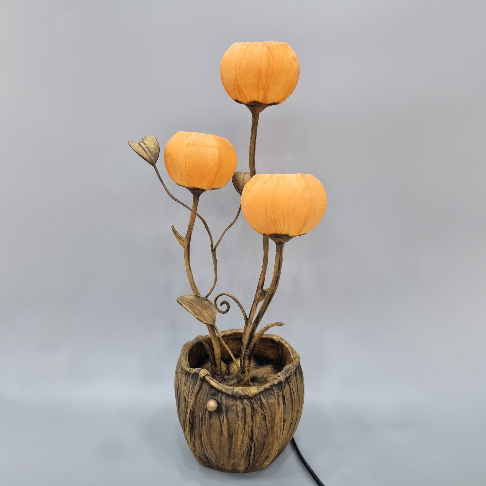 Handmade Mulberry Paper Flower Lamp 3 Flower Bulbs - Etsy