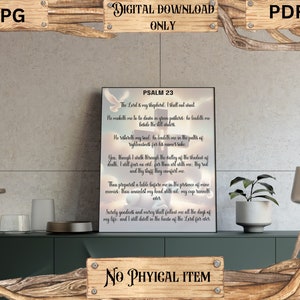 Psalm 23 the Lord is My Shepherd, Digital Print, Jesus Art, Bible Verse ...