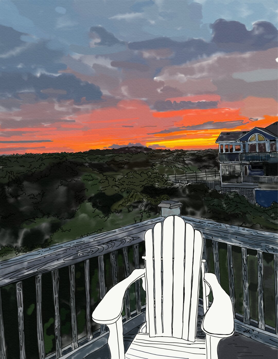 Outer Banks Print, OBX Illustration - Etsy