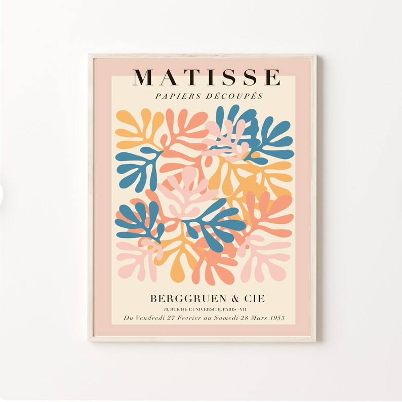 Henri Matisse Paper Cutouts-abstract Art Poster Set-minimalist - Etsy UK