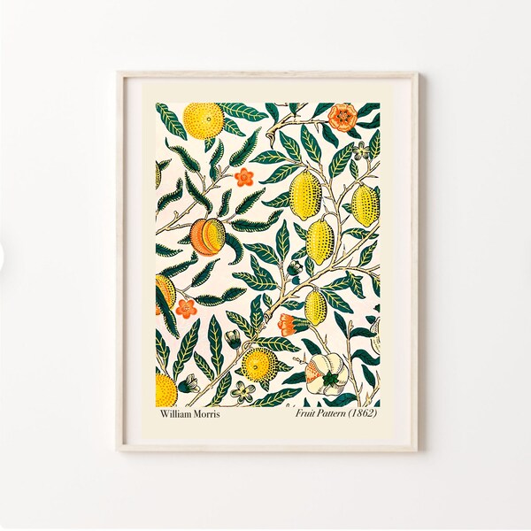 William Morris Lemon Horizontal Poster - Etsy