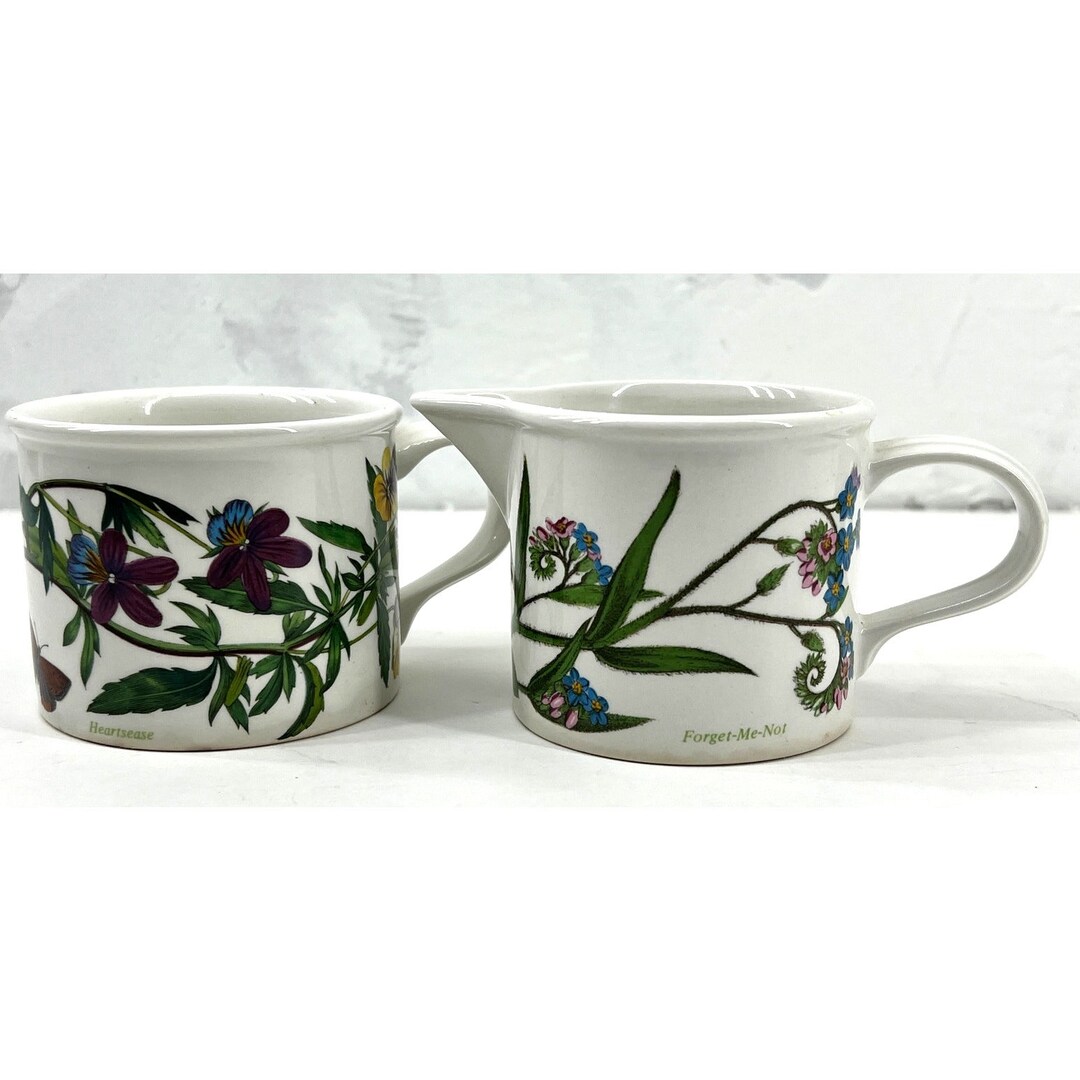 Portmeirion Botanic Garden 1972 Cup and Creamer Set Viola Vintage - Etsy