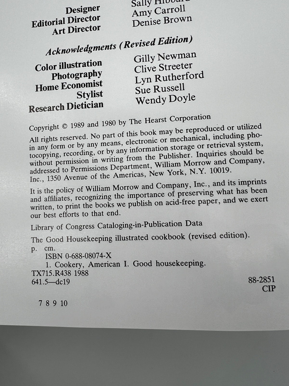 The Good Housekeeping Illustrated Cookbook 1989 Revised Expanded Ed ...