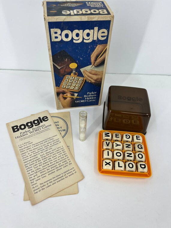 VINTAGE Boggle 1976 Parker Brothers Complete Word Game - Etsy