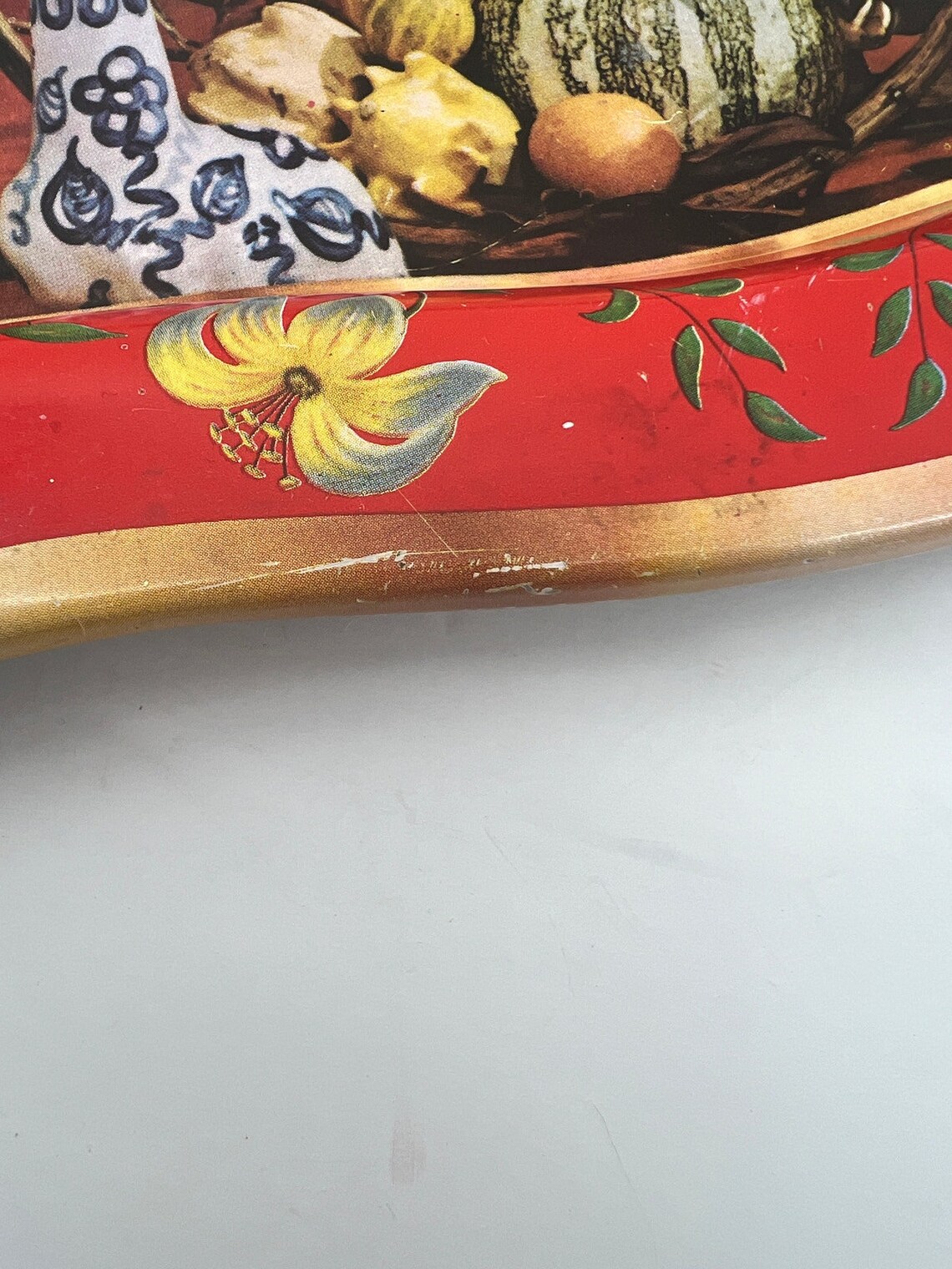 Vintage Coca-cola Metal Serving Tray Fall Harvest Red Rectangle 19 X 14 ...