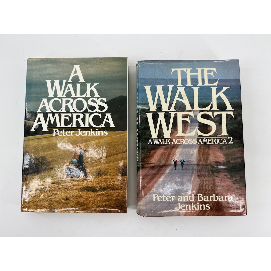 A Walk Across America the Walk West by Peter Jenkins 2 Book Set HC DJ ...