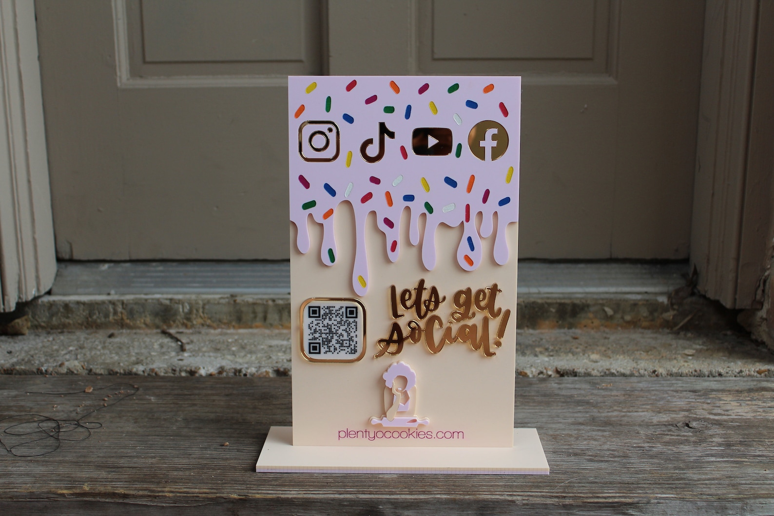 Business Social Media Instagram QR Code Mirror Sign Acrylic | Etsy