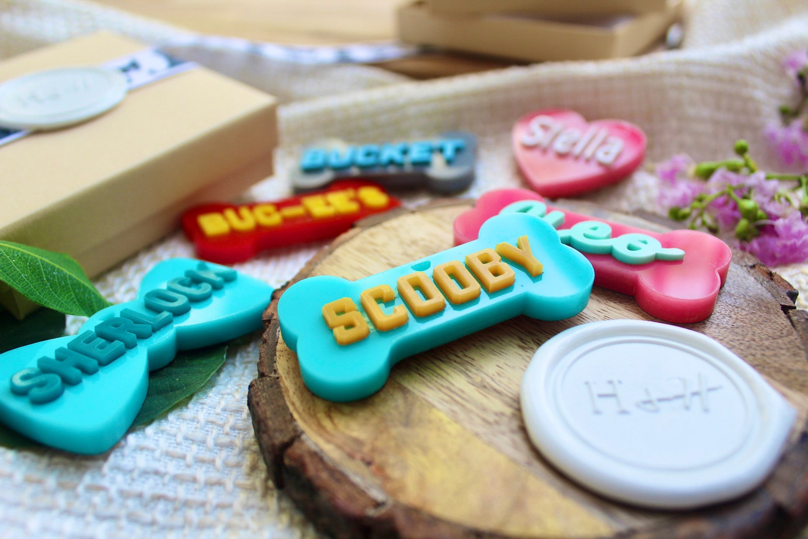 Custom Acrylic Dog Tag Personalized Dog Name Tag Dog ID Name - Etsy