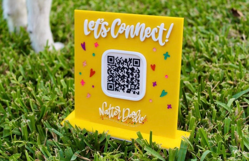 Business Social Media Instagram QR Code Mirror Sign Acrylic | Etsy