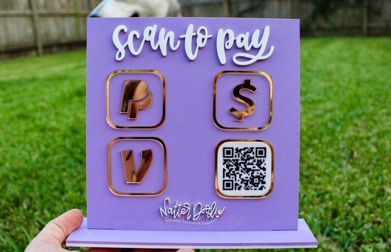 Business Social Media Instagram QR Code Mirror Sign Acrylic | Etsy