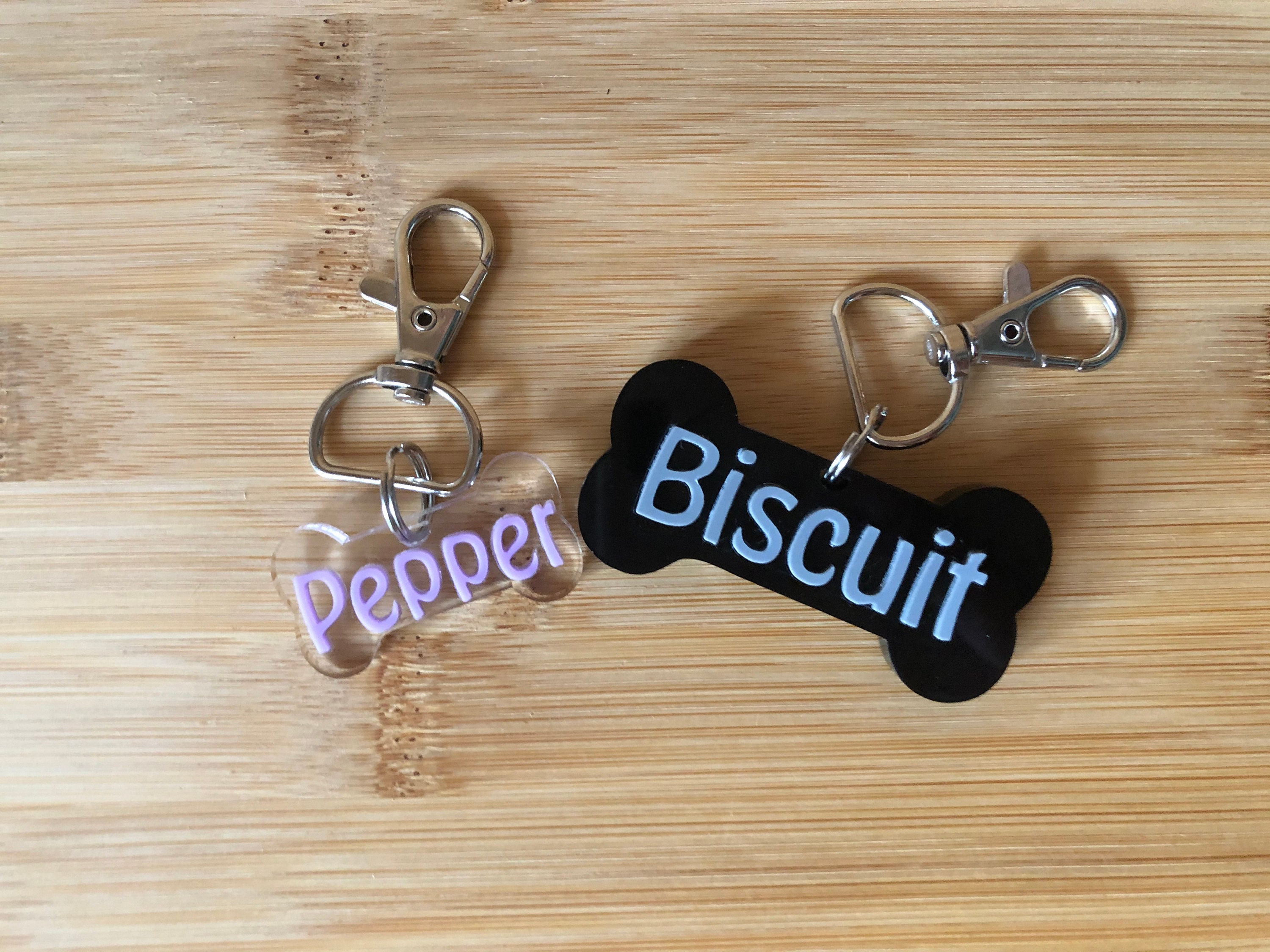 Custom acrylic dog tag Personalized Dog Name Tag Dog ID Name | Etsy