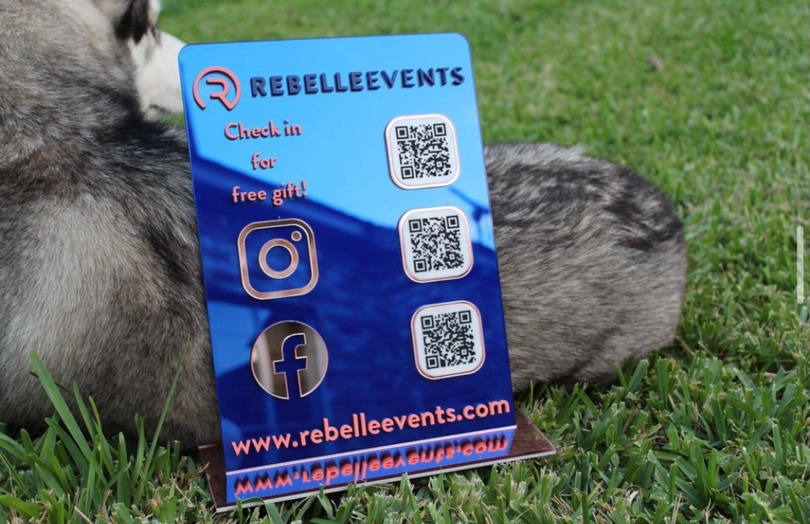 Business Social Media Instagram QR Code Mirror Sign Acrylic | Etsy