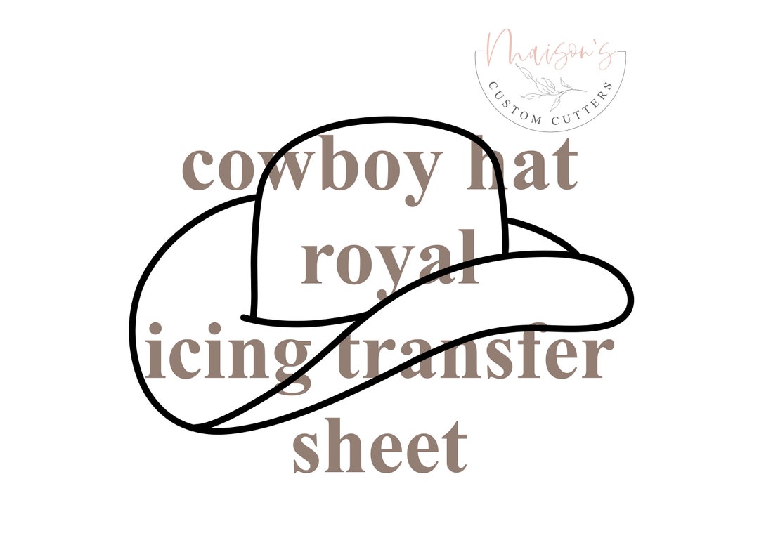 Cowboy Hat Royal Icing Transfer Sheets Digital Download - Etsy