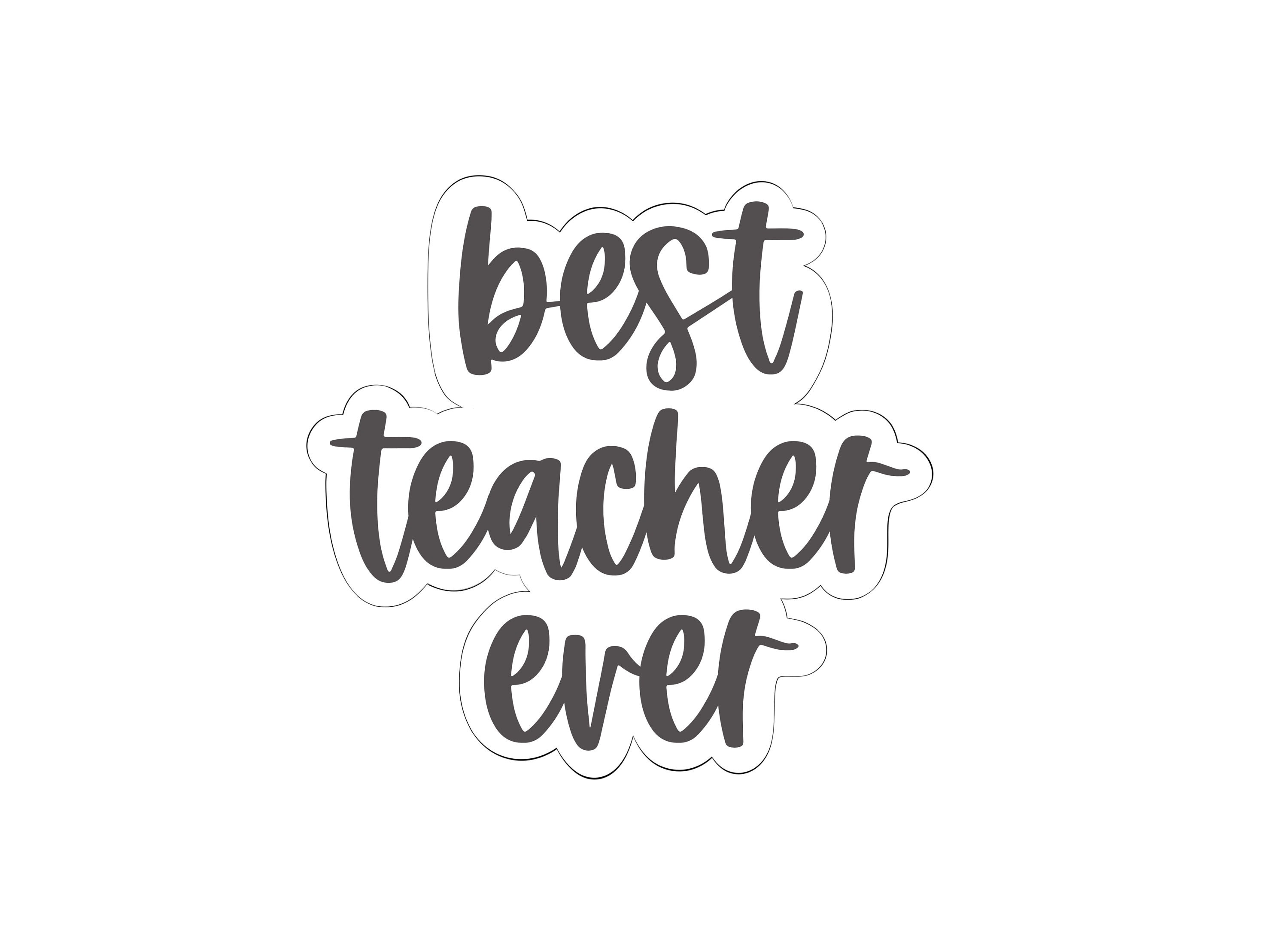 Best Teacher Ever Font Plaque Cookie Cutter - Etsy
