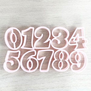 Curvy Numbers 0-9 Cookie Cutters - Etsy
