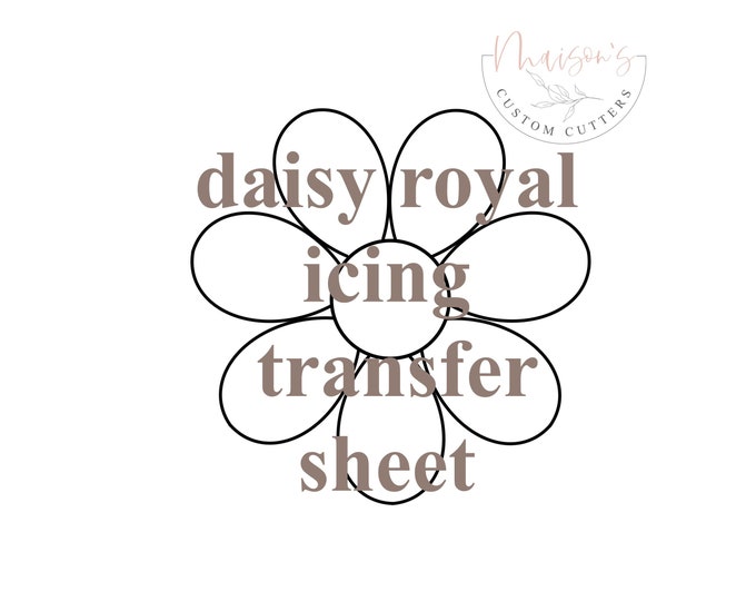 Daisy Royal Icing Transfer Sheet - Etsy