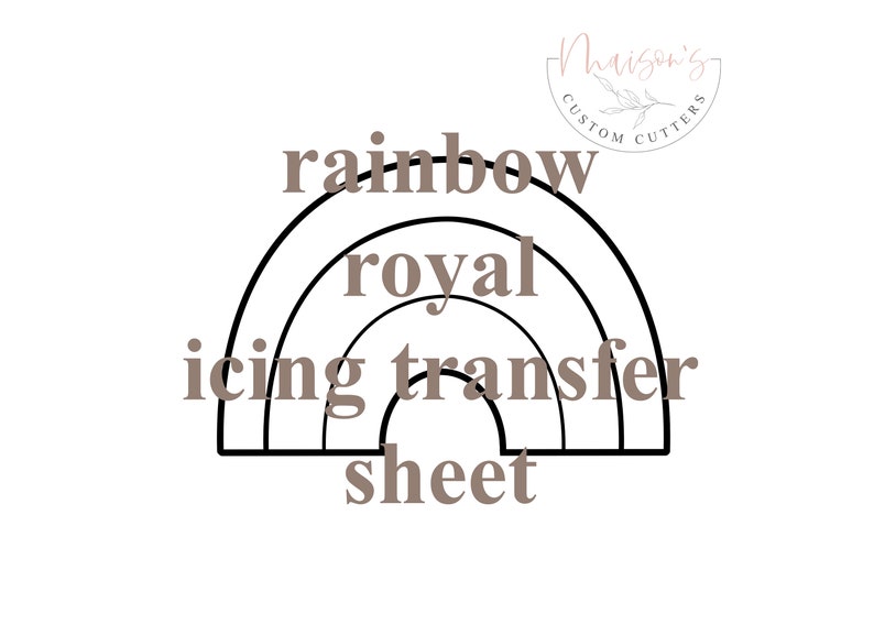 Rainbow Royal Icing Transfer Sheets Digital Download - Etsy
