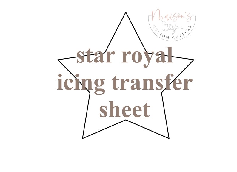 Star Royal Icing Transfer Sheets Digital Download - Etsy