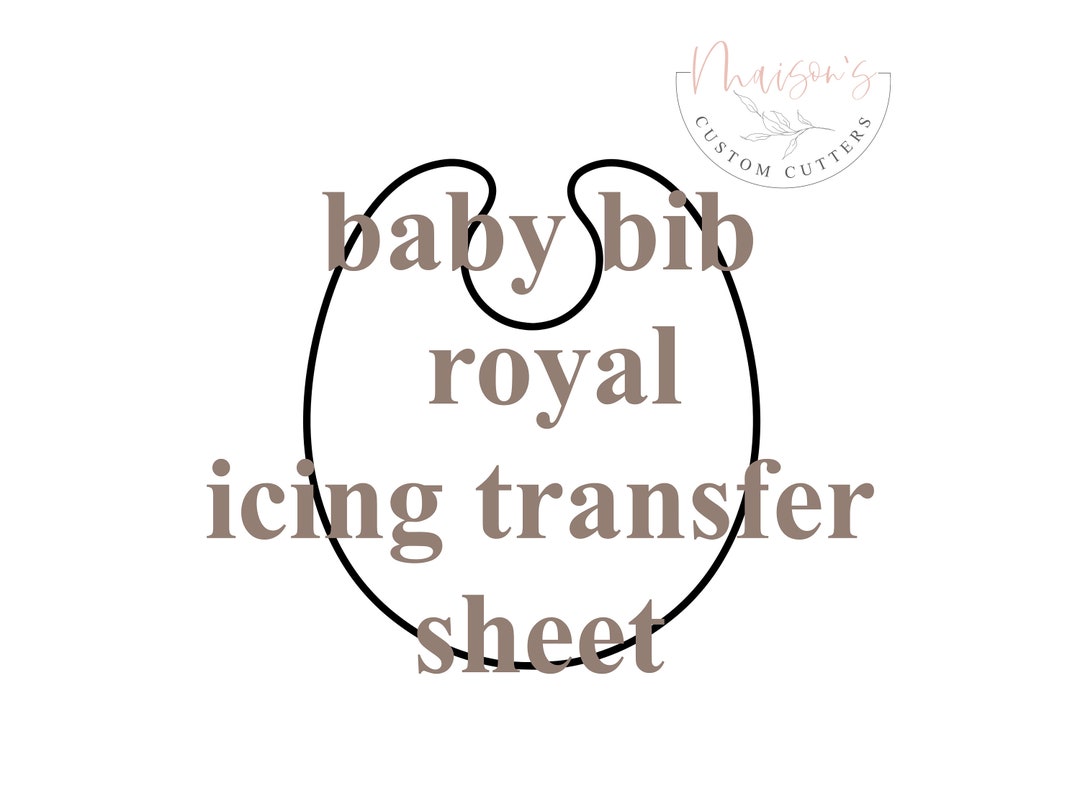 Baby Bib Royal Icing Transfer Sheets Digital Download - Etsy