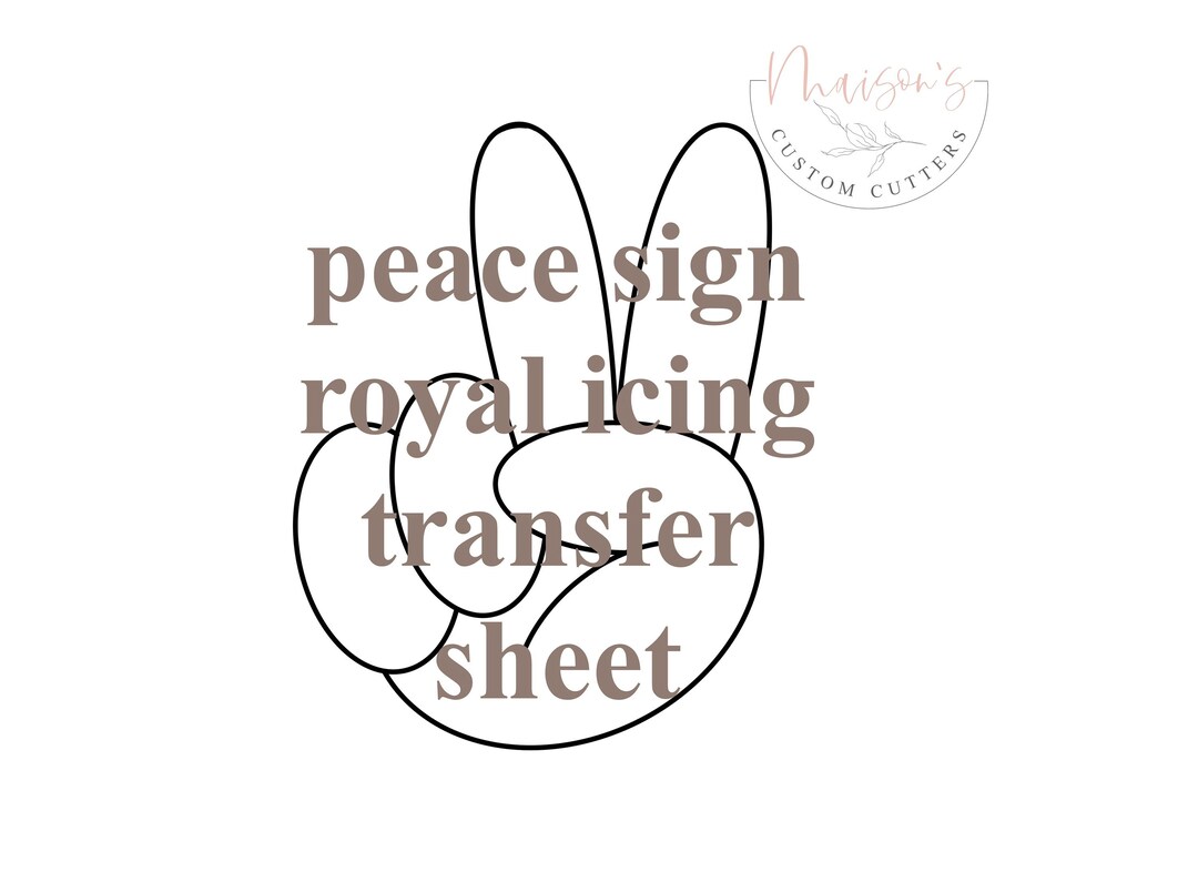 Peace Sign Royal Icing Transfer Sheets Digital Download - Etsy