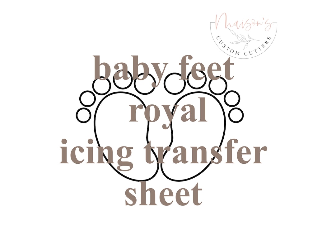 Baby Feet Royal Icing Transfer Sheets Digital Download - Etsy