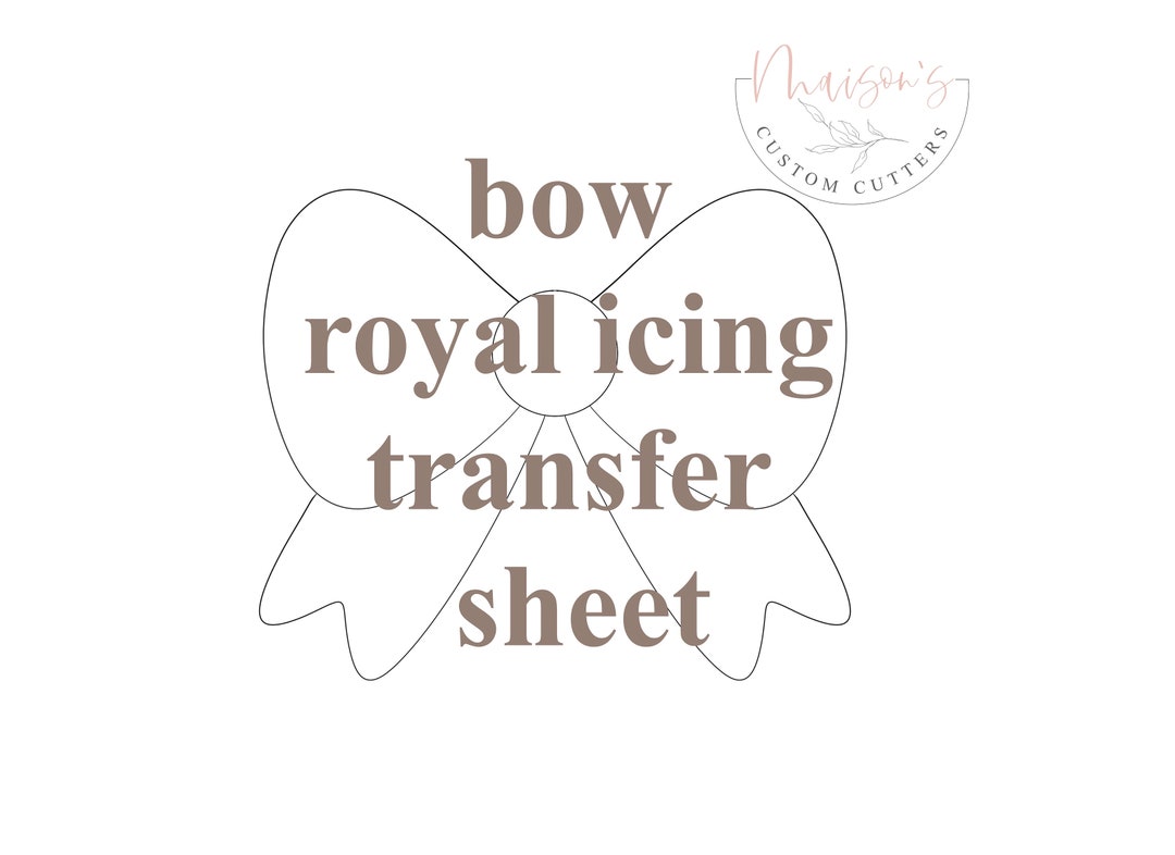 Bow Royal Icing Transfer Sheets Digital Download - Etsy