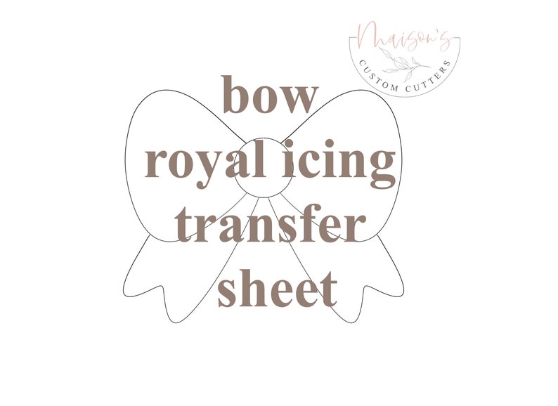 Bow Royal Icing Transfer Sheets Digital Download - Etsy