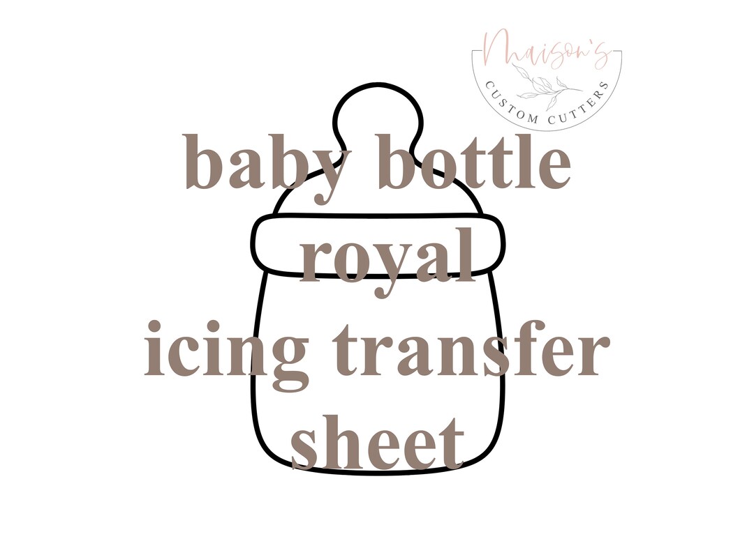 Baby Bottle Royal Icing Transfer Sheets Digital Download - Etsy